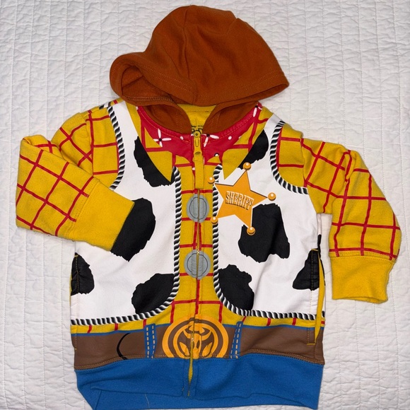 Disney | Jackets & Coats | Disney Woody Jacket Yellow Red Blue Brown ...